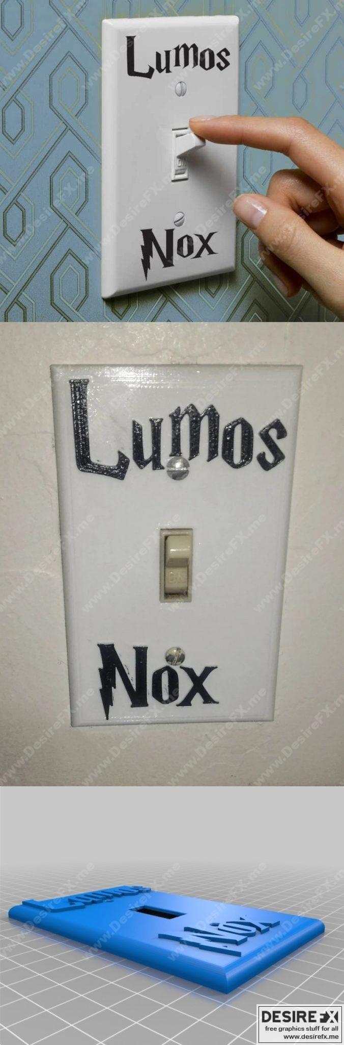 Desire FX 3d models | Harry Potter – Light Switch – 3D Print Model STL