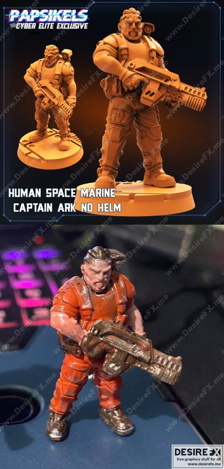 Desire FX 3d models | Human Space Marine Captain ARK (no helm) – 3D ...