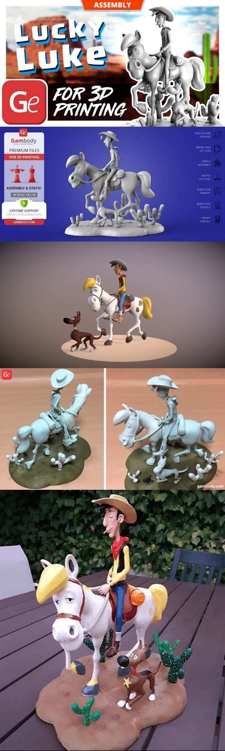 Desire FX 3d models | Luky Luke – 3D Print Model STL