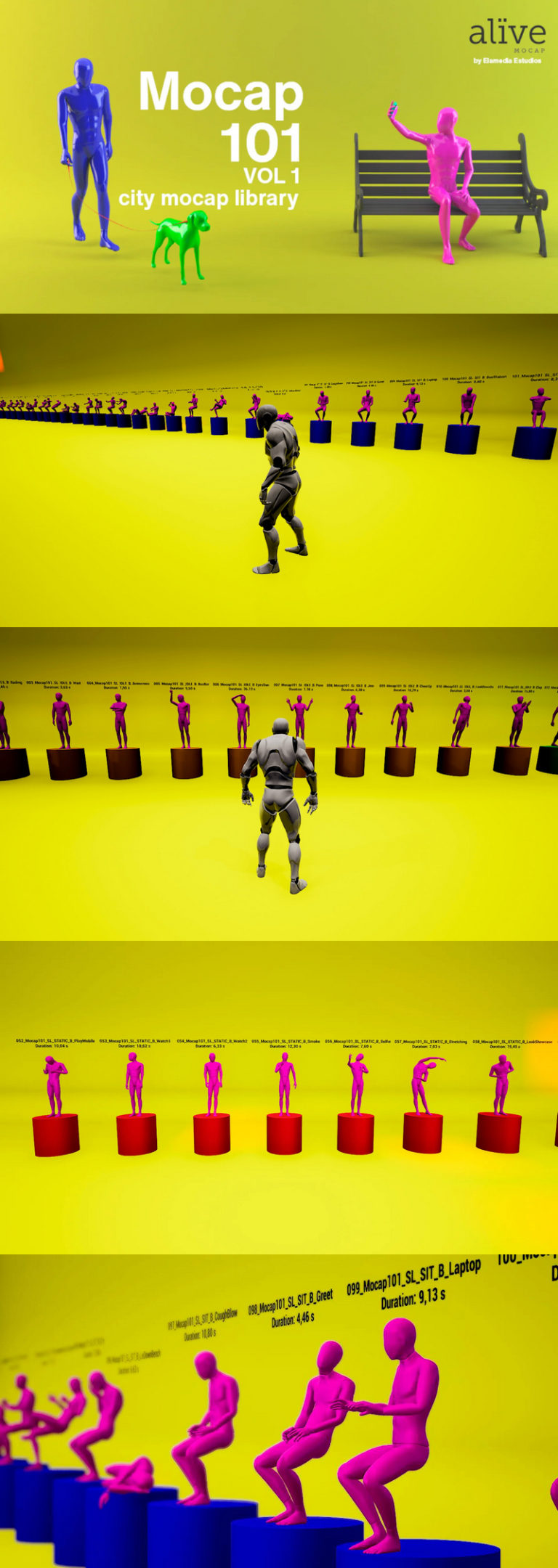 Desire FX 3d models | MOCAP 101 Animations – VOL.01 – City People