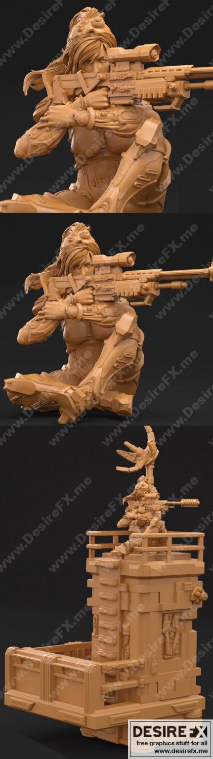 Desire FX 3d models | Sniper Pose Two – 3D Print Model STL