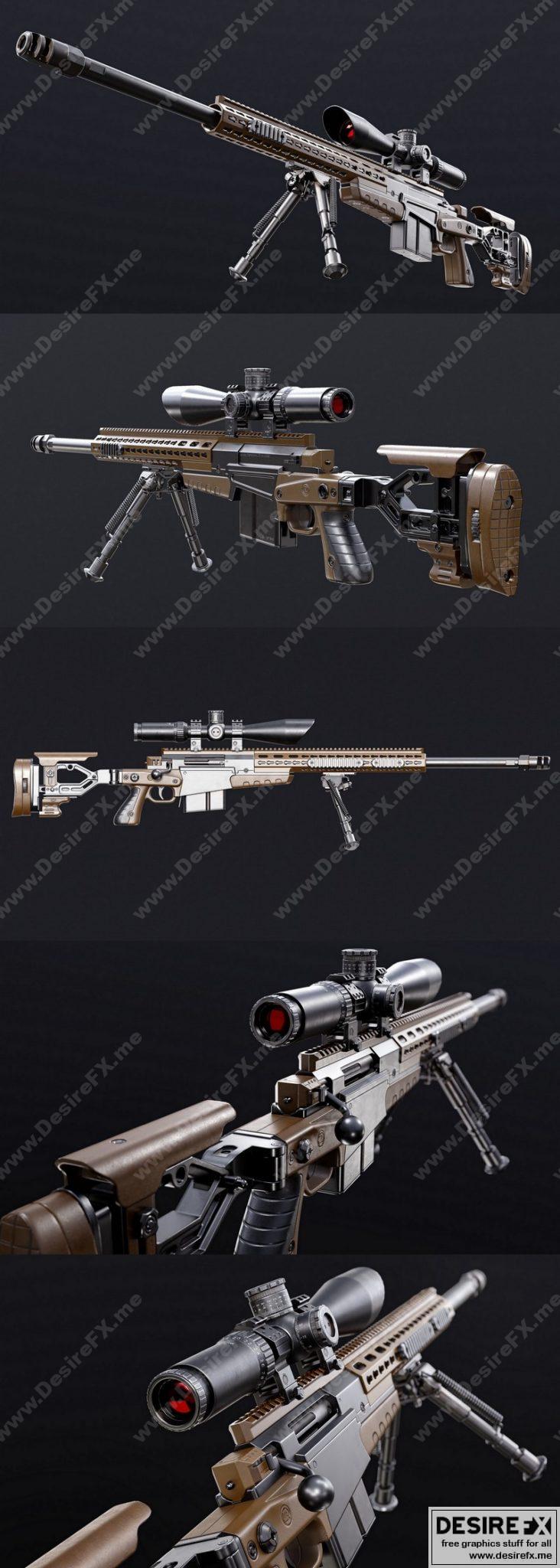Desire FX 3d models | Sniper rifle Accuracy International LTD AXMC 3D Model