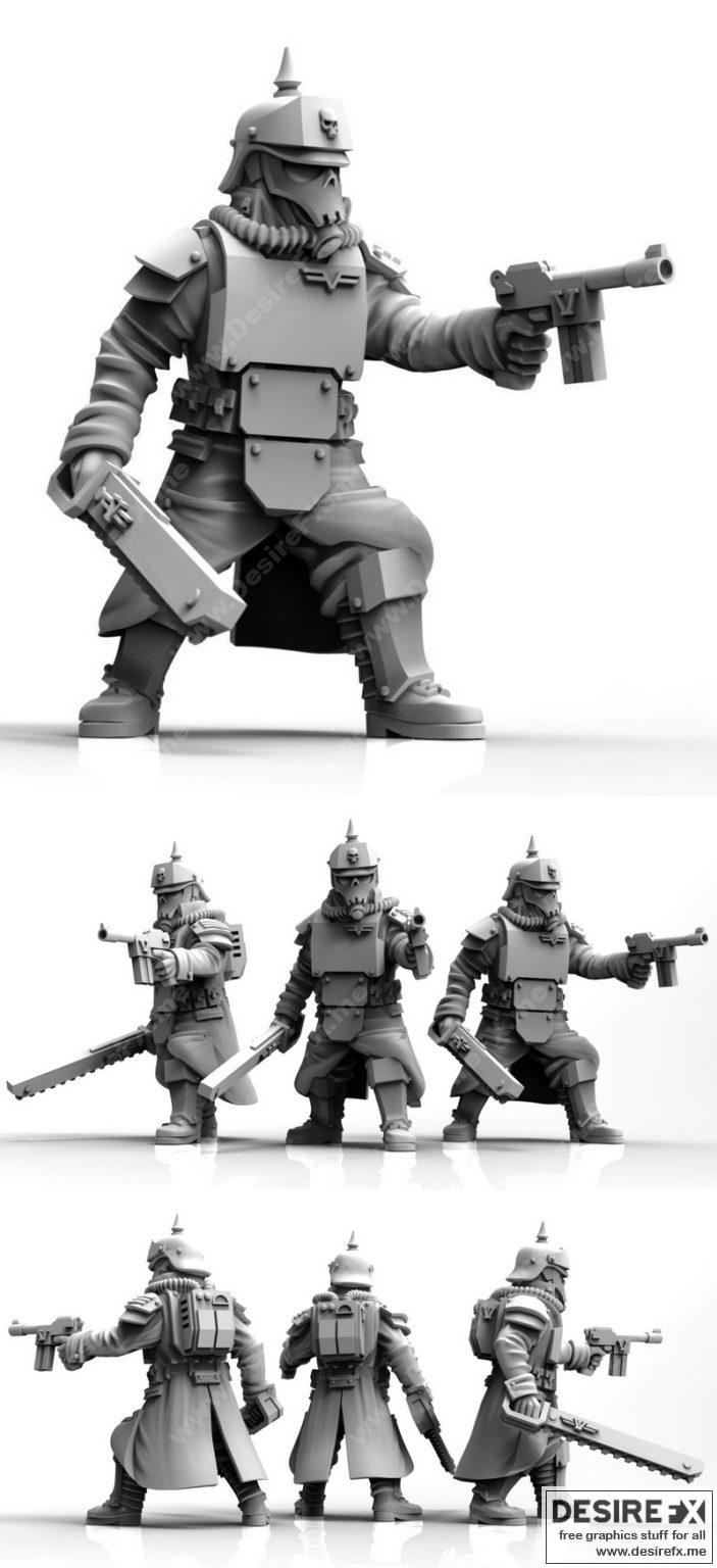 Desire FX 3d models | Valour Korps – Shock Sergeant Heinrich – 3D Print ...