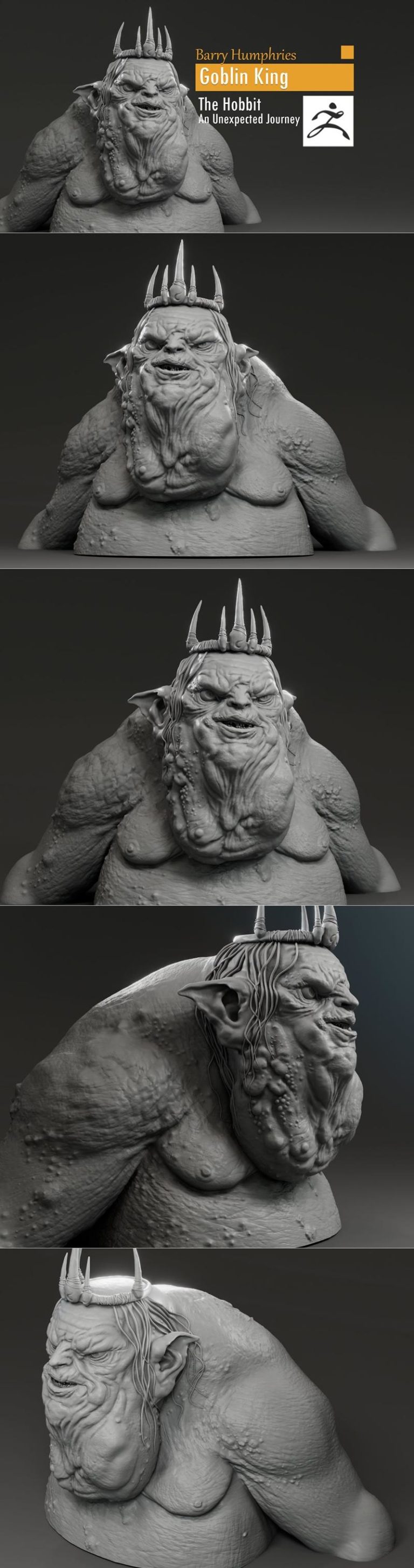Desire FX 3d models | Barry Humphries – Goblin King – The Hobbit An ...