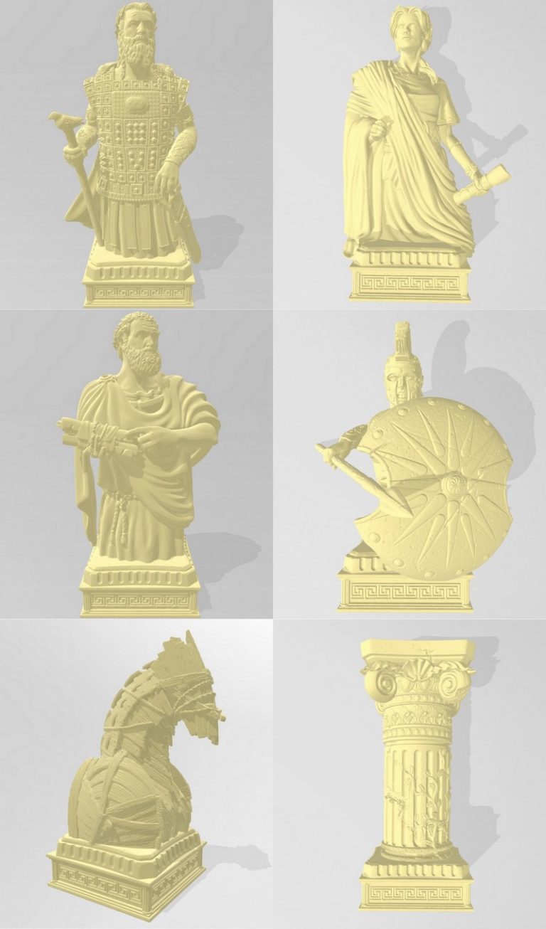 Desire FX 3d models | Greek Chess Set – 3D Print Model