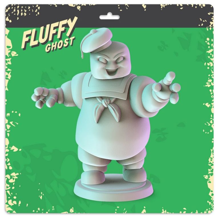 Desire FX 3d models | Pop Minis – Fluffy Ghost – 3D Print Model