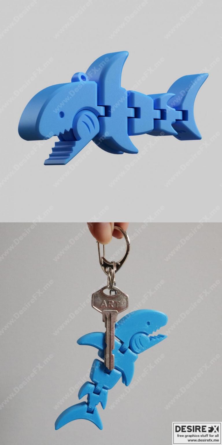 Desire FX 3d models | Tiny Shark Flexy Keychain – 3D Print Model