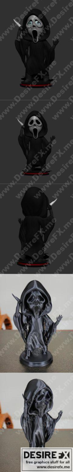 Desire FX 3d models | Little Big Head – Ghostface – 3D Print Model STL