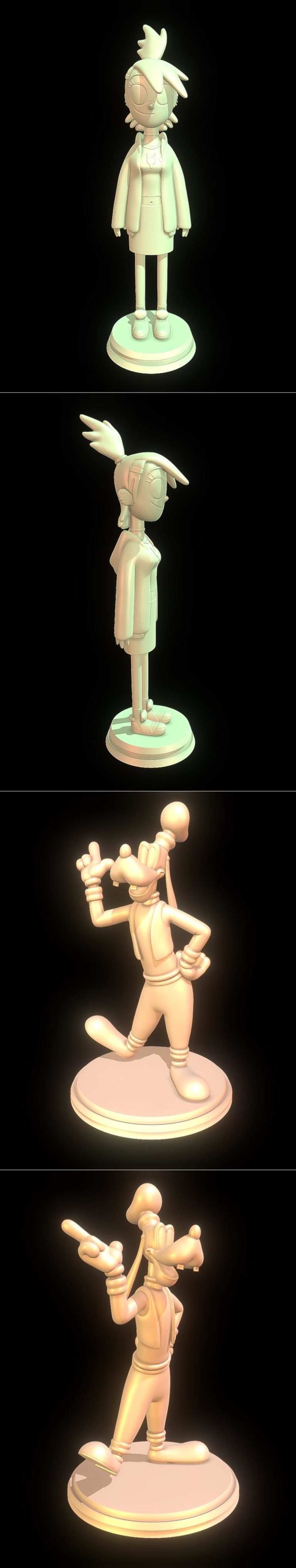 Desire FX 3d models | Frankie Foster and Goofy – 3D Print Model STL