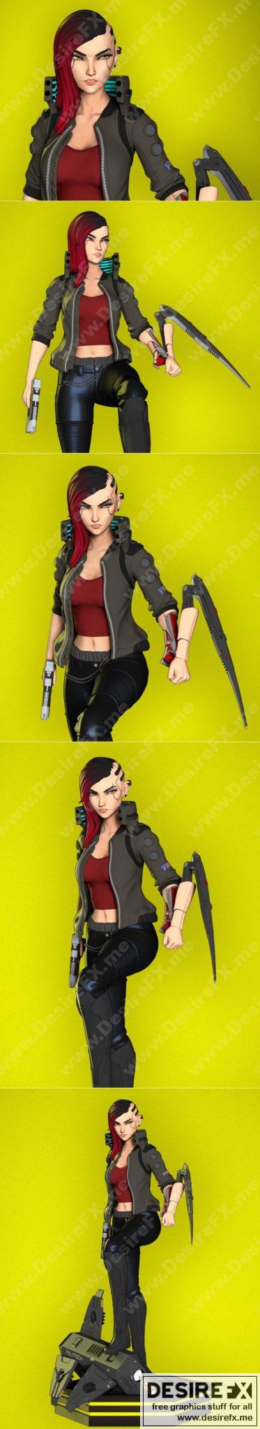Desire FX 3d models | V – Cyberpunk 2077 – 3D Print Model STL