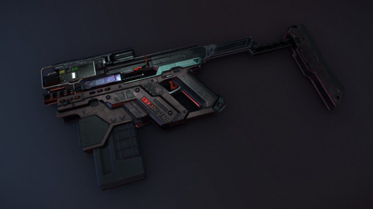 Desire FX 3d models | Cyberpunk 2077 Sub Machine Gun – 3D Model