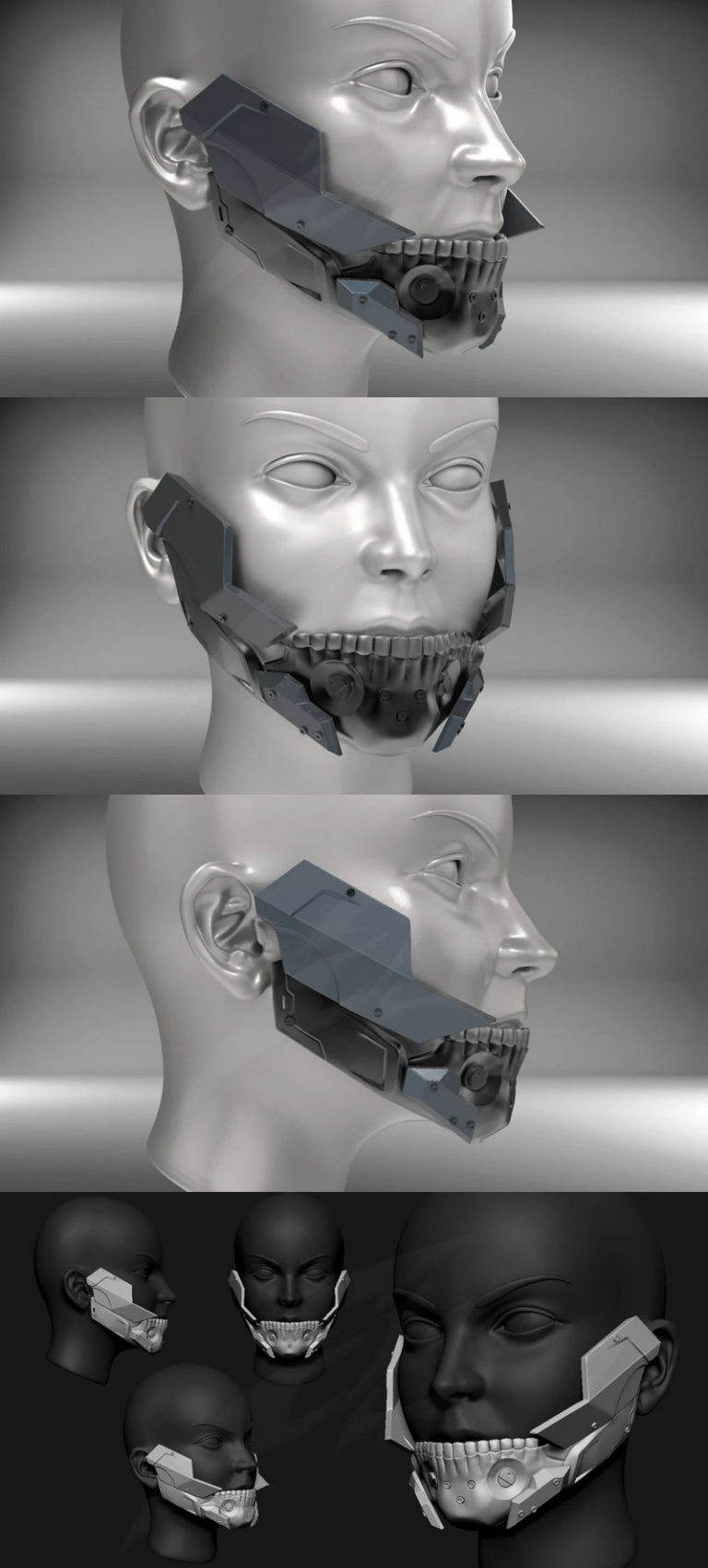 Desire FX 3d models | Cyborg Jaw 2 – 3D Print Model STL