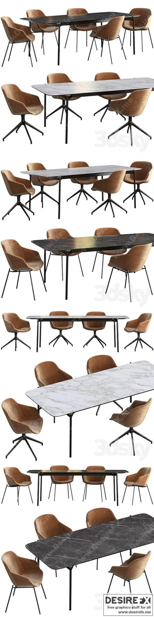 Desire FX 3d models | Dining table BoConcept Augusta chair BoConcept Vienna