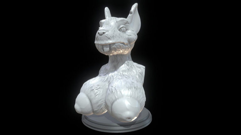 Desire FX 3d models | Female Rat Breasts Bust – 3D Print Model STL