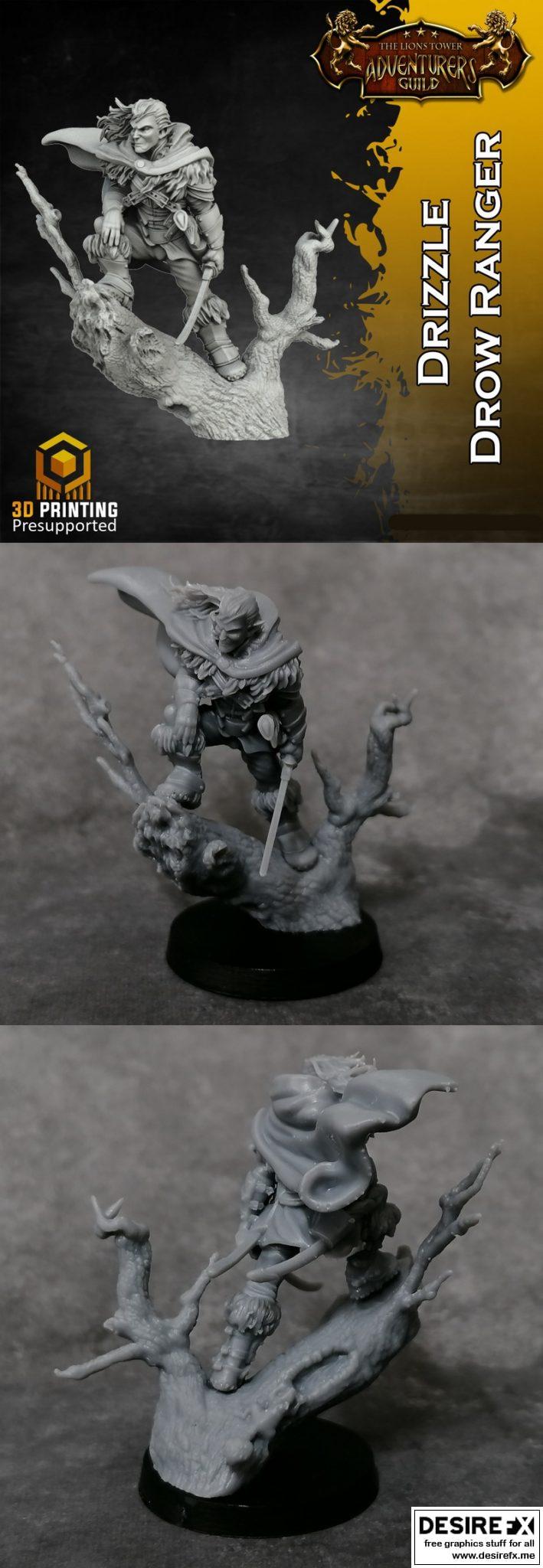 Desire FX 3d models | Heroes of the Dale – Drizzle the Drow Ranger – 3D ...