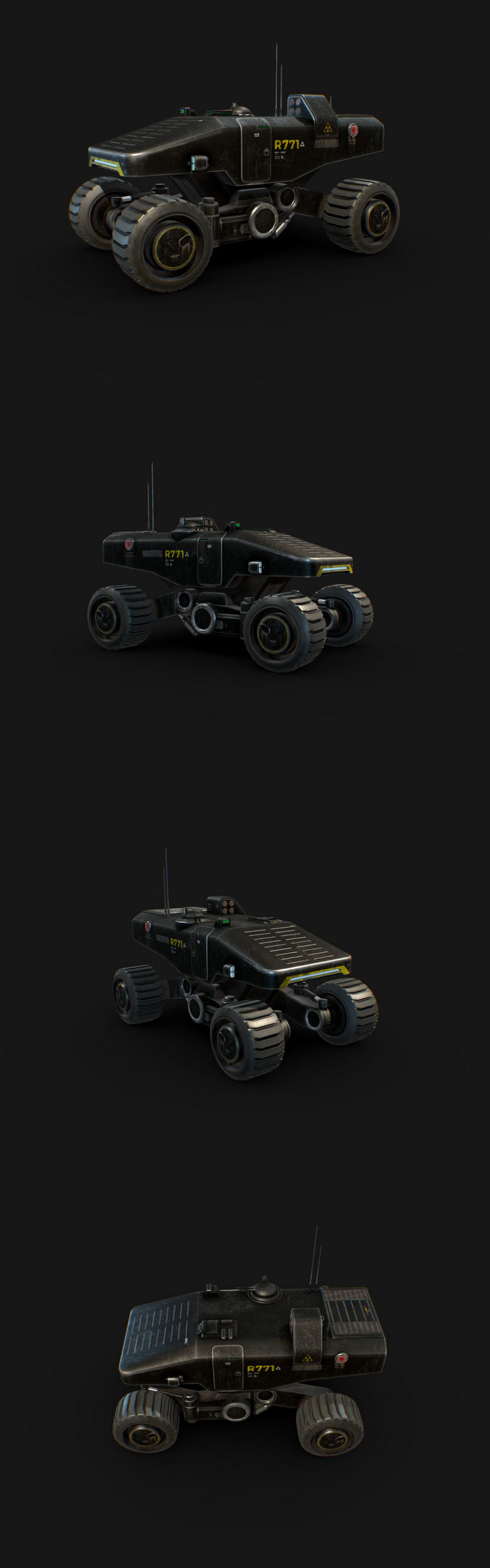 Desire FX 3d models | Mars Rover Black Transporter – 3D Model