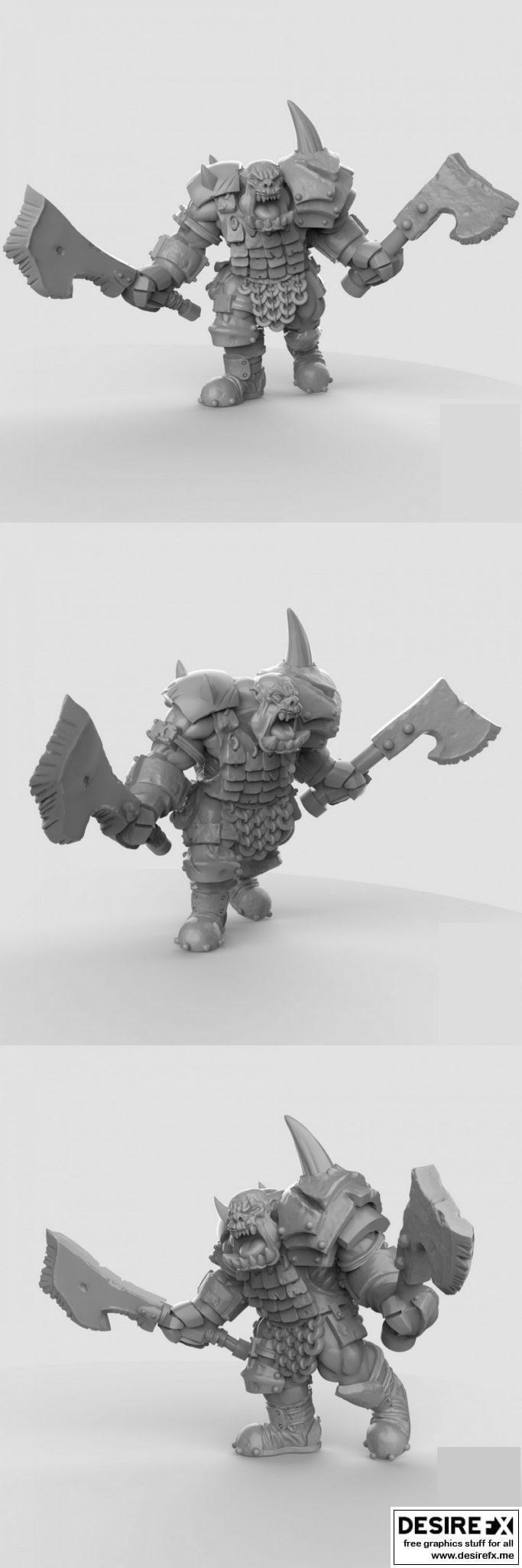 Desire FX 3d models | Orc Boss Pose 3 – 3D Print Model STL