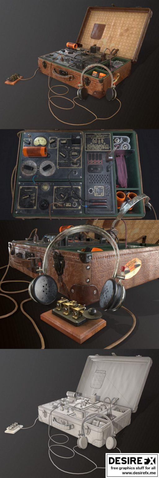 Desire FX 3d models | WWII British Spy Radio 3D Model