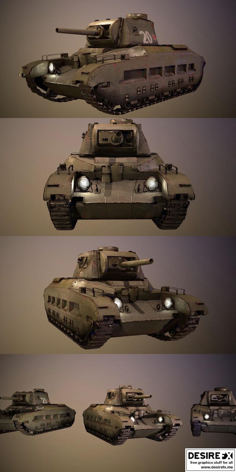 Desire FX 3d models | A12 Infantry Tank Mk II Matilda II