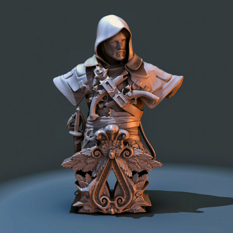 Desire FX 3d models | Assassins Creed Bust – 3D Print Model STL