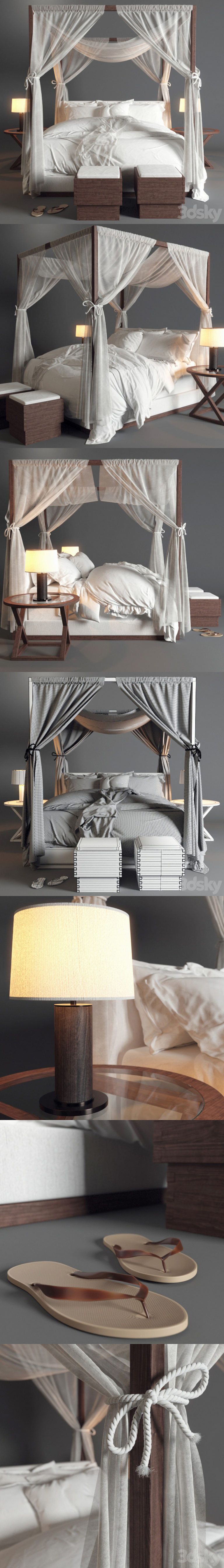 Desire FX 3d models | Desert Modern Canopy Bed Ralph Lauren – 3D Model
