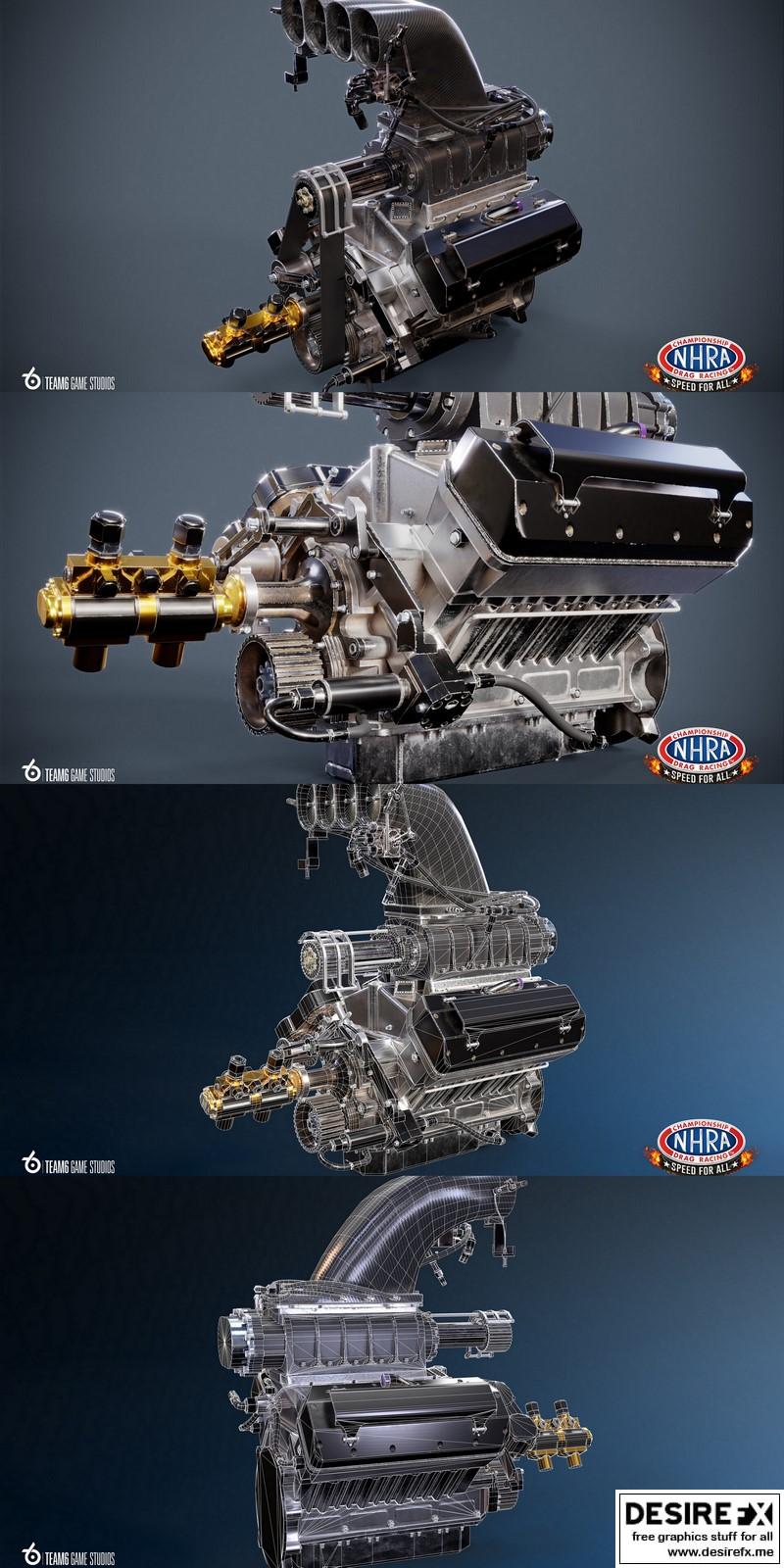Desire FX 3d models | Drag Racing Engines Funnycar Engine