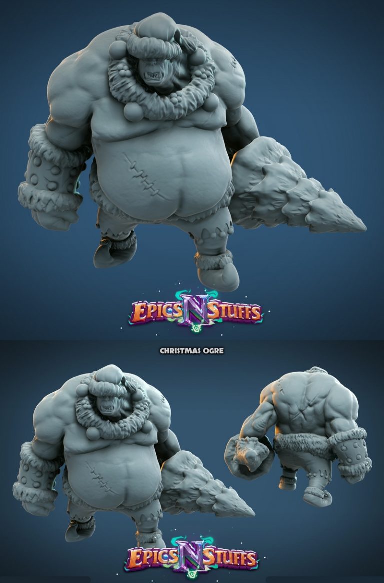 Desire FX 3d models | Epics’N’Stuffs – Christmas Ogre – 3D Print Model STL