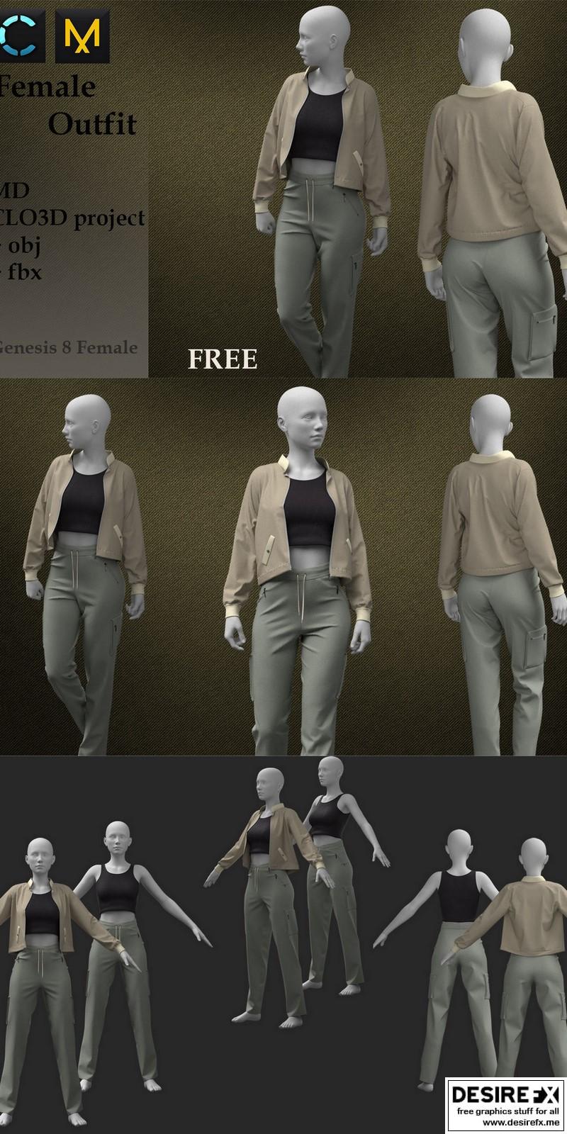 Desire FX 3d models | Female Outfit Free
