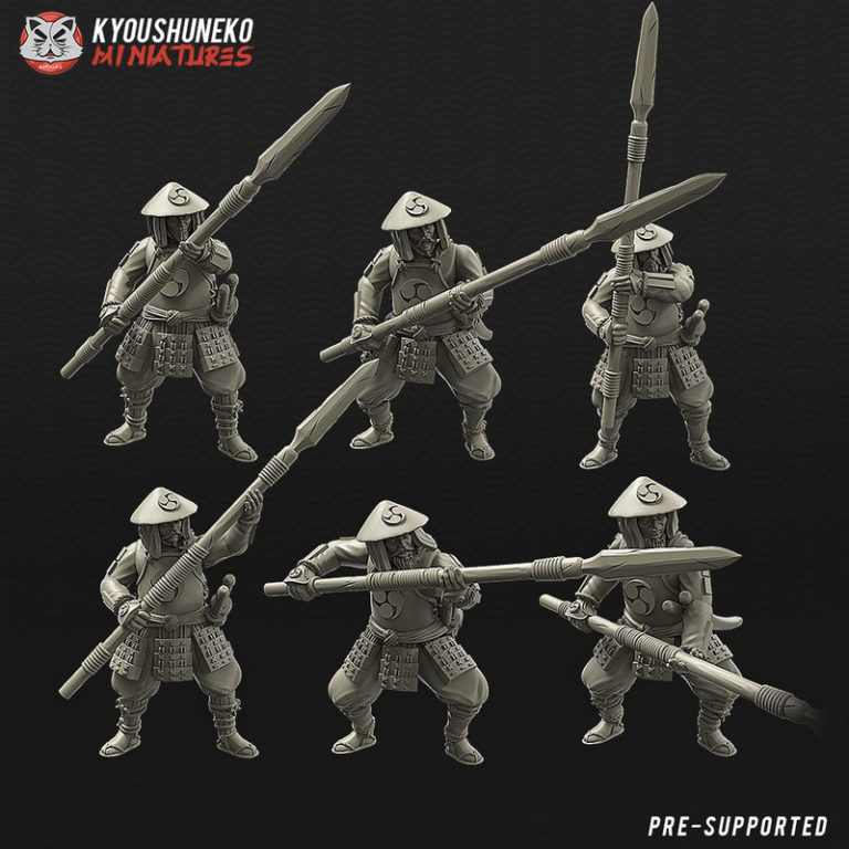 Desire FX 3d models | Kyoushuneko Miniatures Japanese Ashigaru Spearmen ...