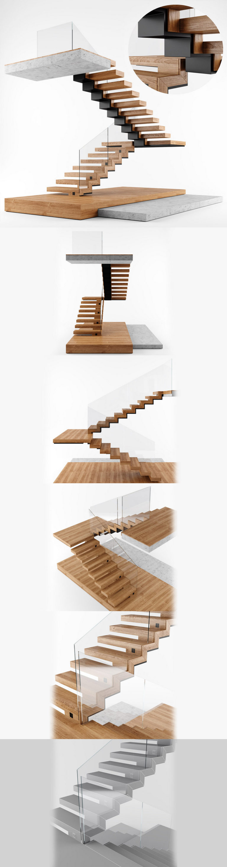 Desire FX 3d models | Modern Interior Stair 02 – 3D Model