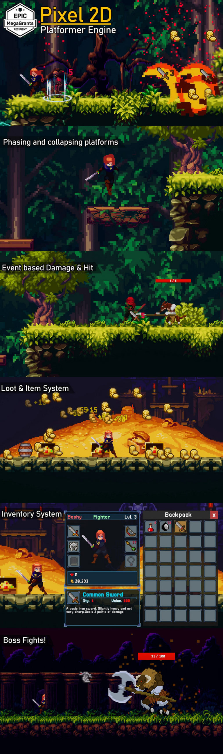 Desire FX 3d models | Pixel 2D – 2D Platformer Engine for Unreal