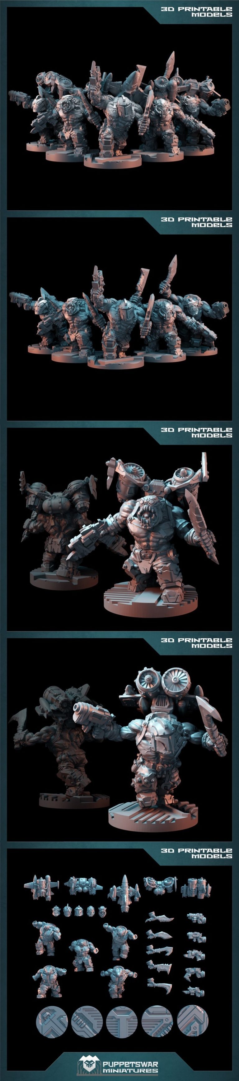 Desire FX 3d models | Puppetswar Miniatures – Rocket Orcs – 3D Print ...