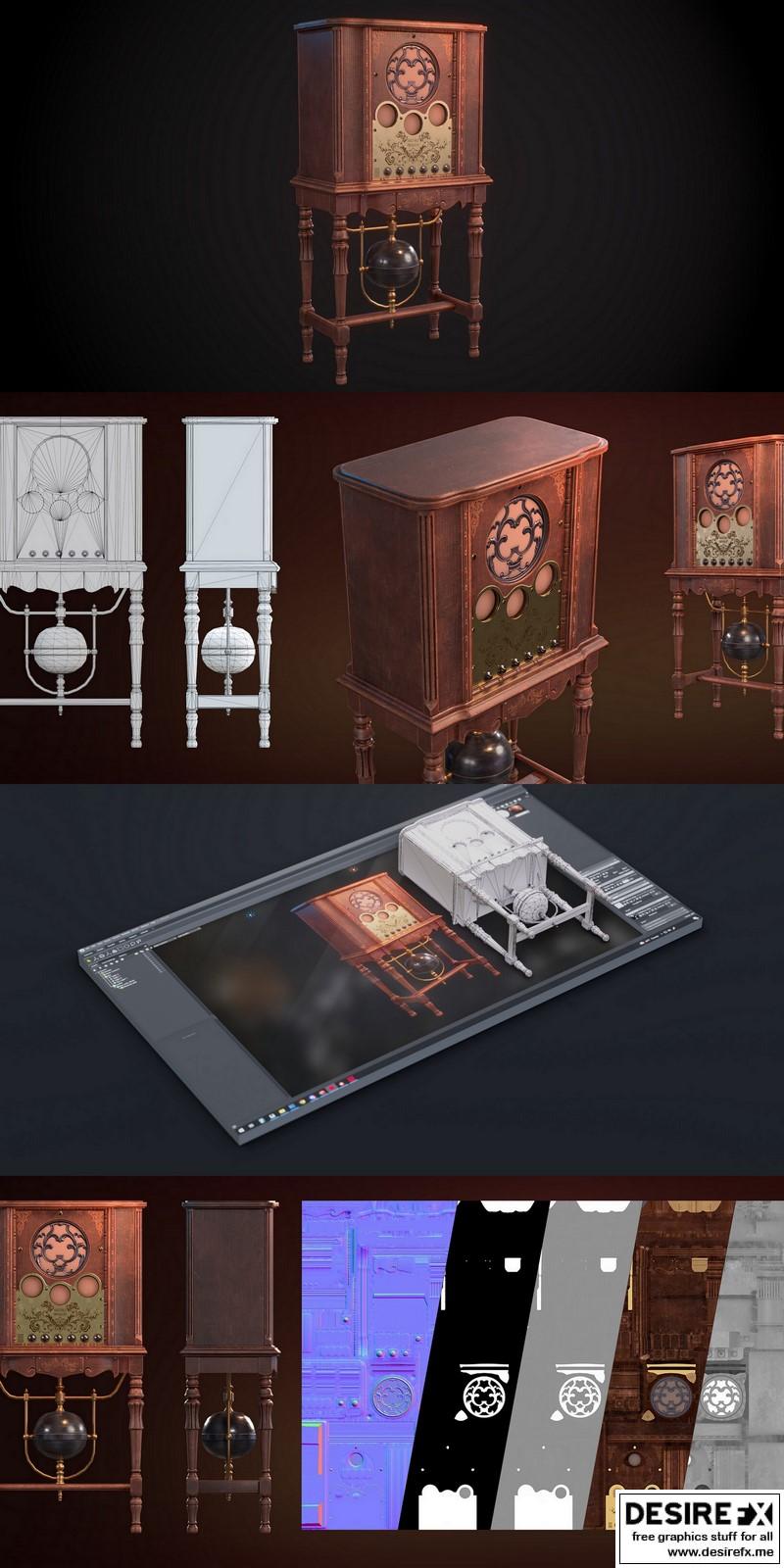 Desire FX 3d models | Steampunk Radio Model
