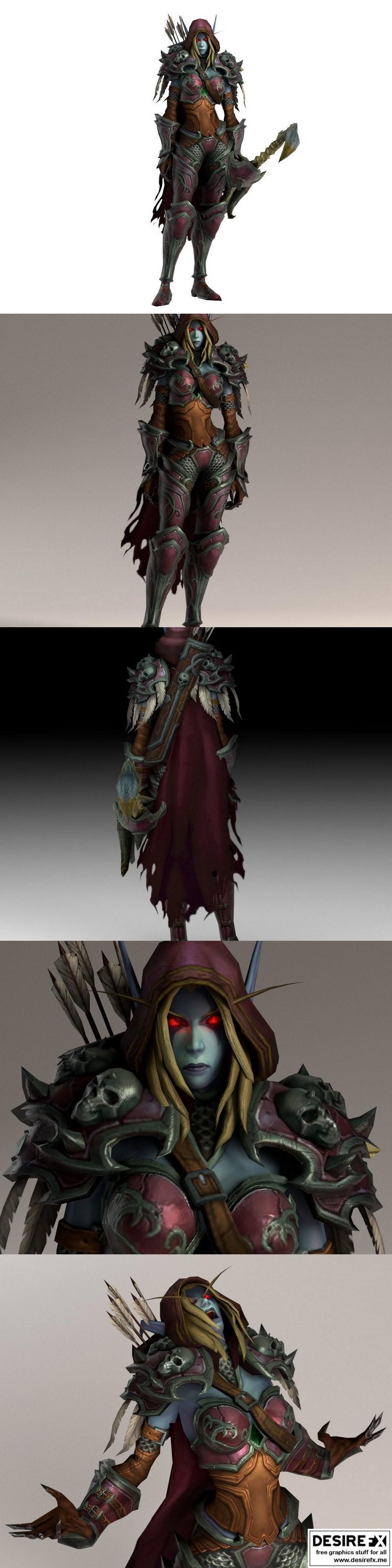 Desire FX 3d models | Warcraft Sylvanas Windrunner Animated and Rigged