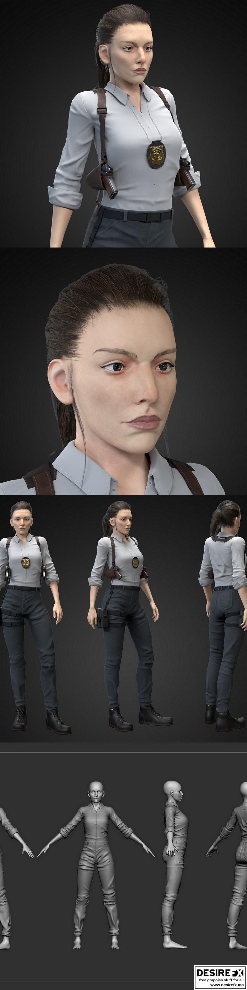 Desire FX 3d models | Woman Detective