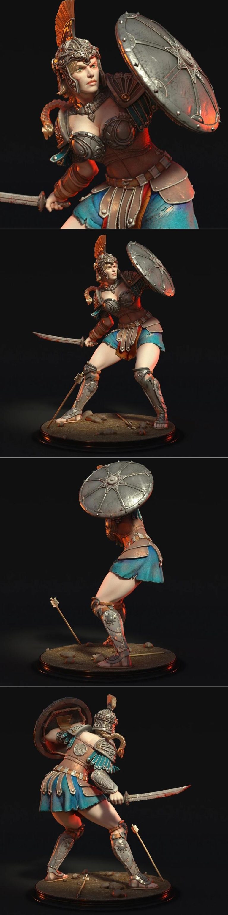 Desire FX 3d models | Greek Female Warrior – 3D Print Model STL