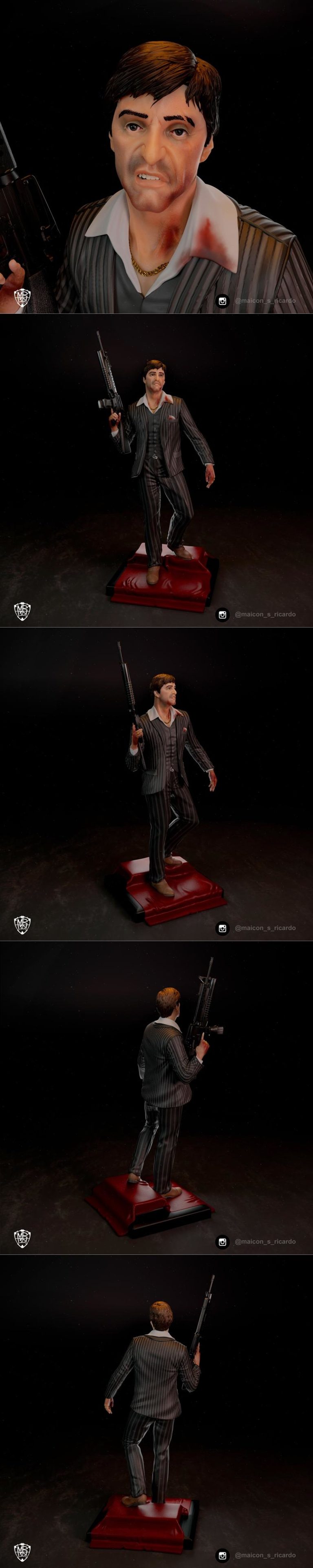 Desire FX 3d models | Tony Montana – Scarface Fanart statue – 3D Print ...