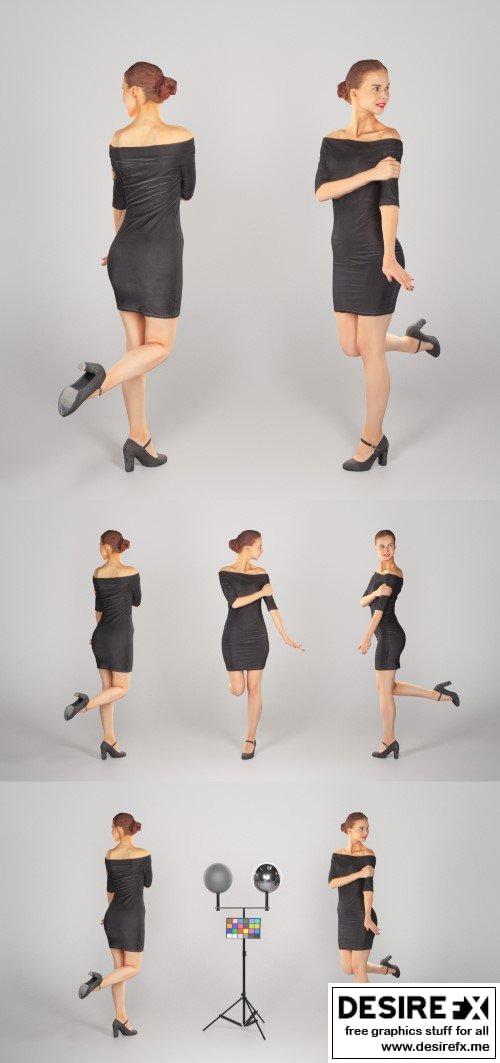 Desire FX 3d models | Beautiful girl in a black dress posing 114 – AR ...