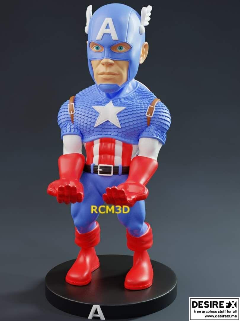 Desire FX 3d models | Captain America – 3D Print Model STL