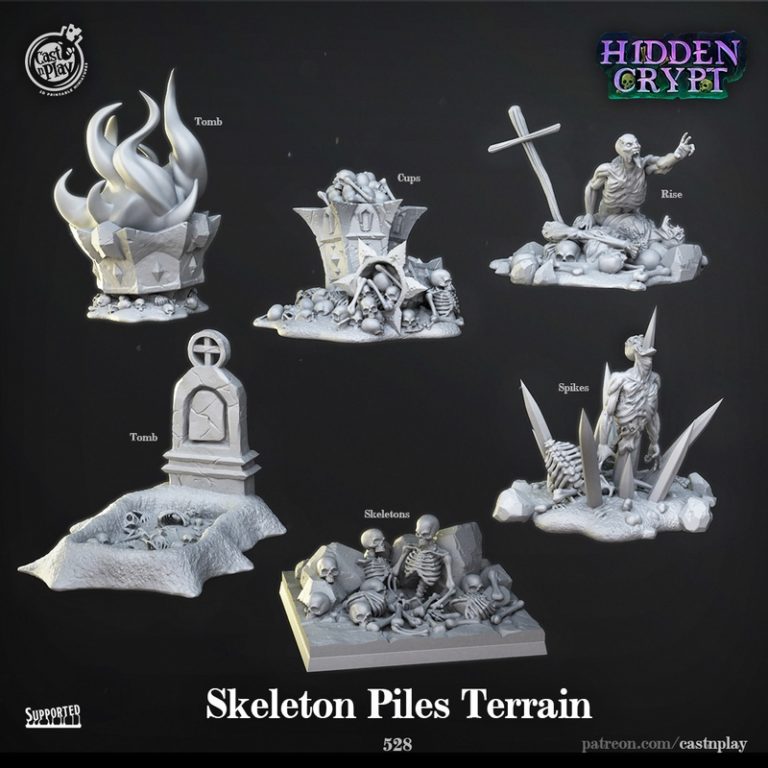 Desire FX 3d models | Cast N Play – Hidden Crypt – Skeleton Piles ...