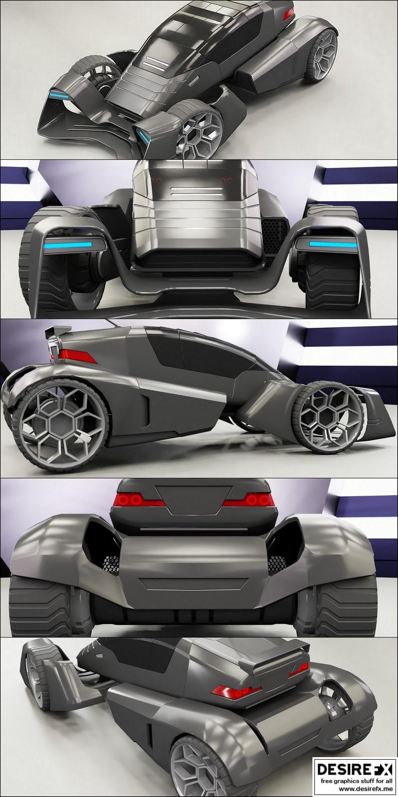 Desire FX 3d models | Futuristic Concept Vehicle
