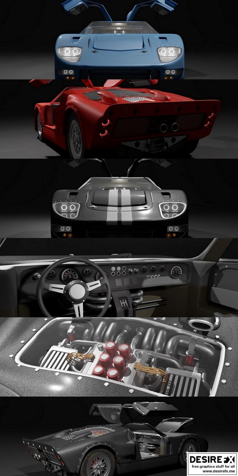 Desire FX 3d models | GT40 with Full Interior and Engine