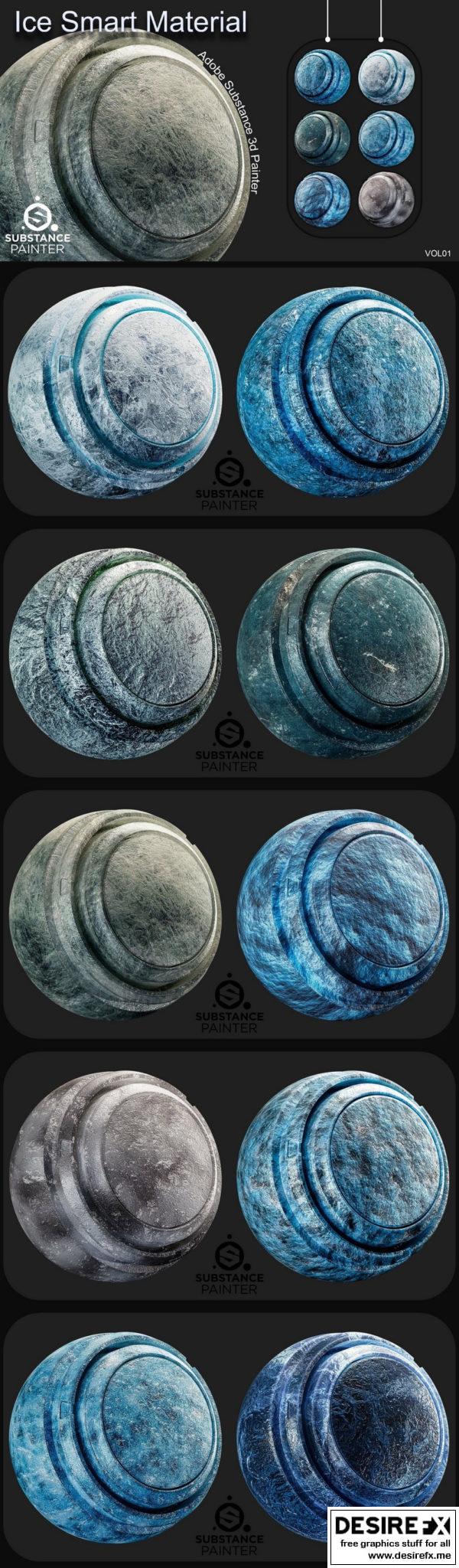 Desire FX 3d models | Ice Smart Material – Adobe Substance 3D Painter