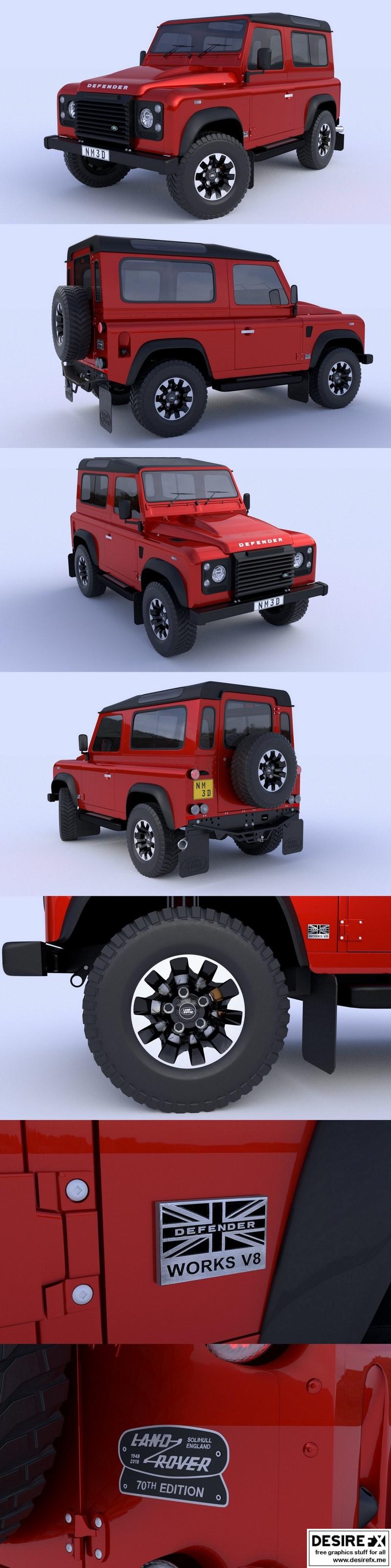 Desire FX 3d models | Land Rover Defender works V8 2018