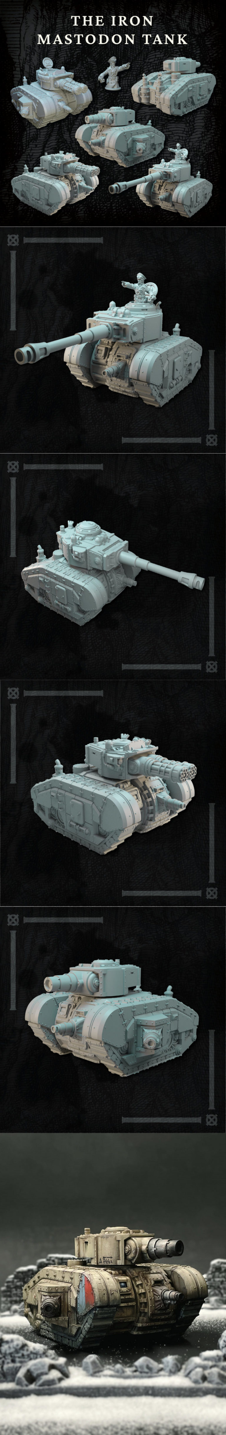 Desire FX 3d models | Lore Miniatures – Iron Mastodon Battle Tank – 3D ...