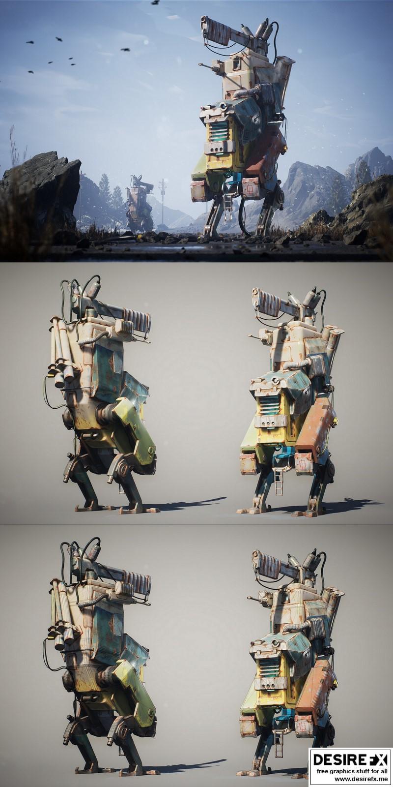 Desire FX 3d models | Rusty Mech low-poly