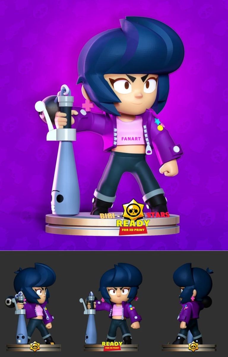 Desire FX 3d models | Bibi – Brawl Stars Fanart – 3D Print Model STL