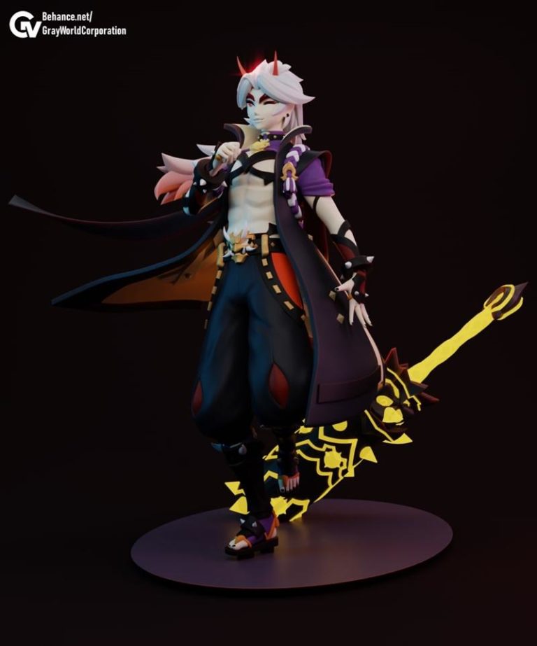 Desire FX 3d models | Red Oni Arataki Itto Genshin Impact – 3D Print ...