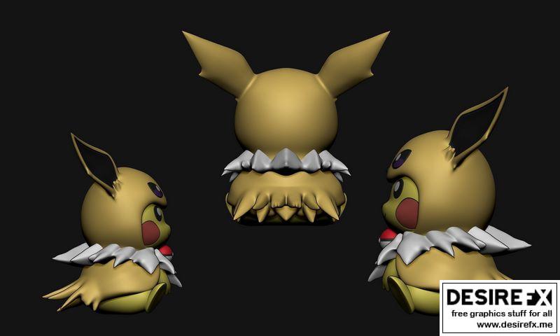Desire FX 3d models | Pokemon – Pikachu Cosplay Jolteon 3D print model