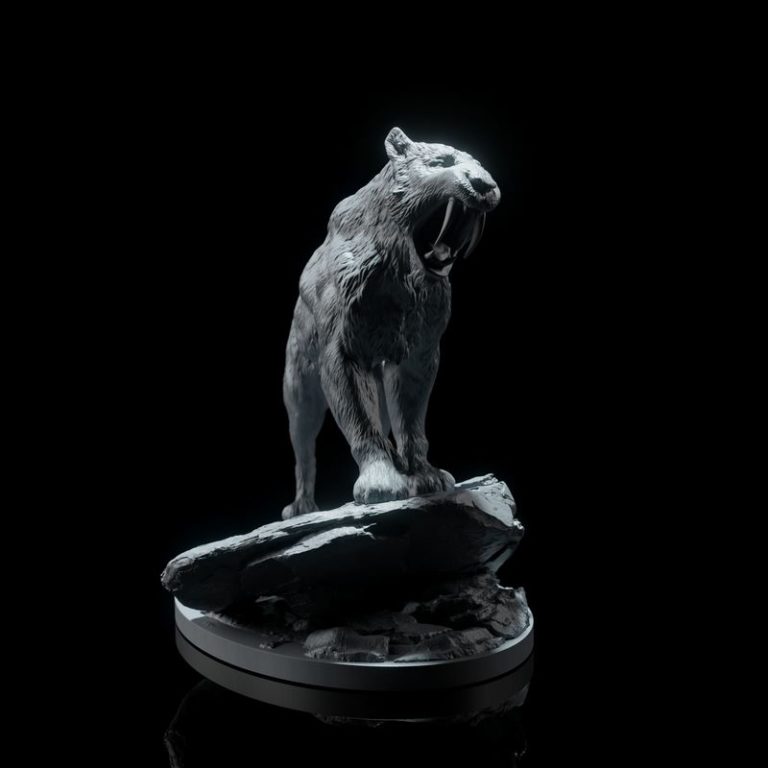 Desire FX 3d models | Smilodon Populator roaring 1-35 scale pre ...